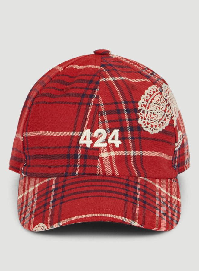 424 On Fairfax CAPELLO HAT - RED PLAID | Grailed