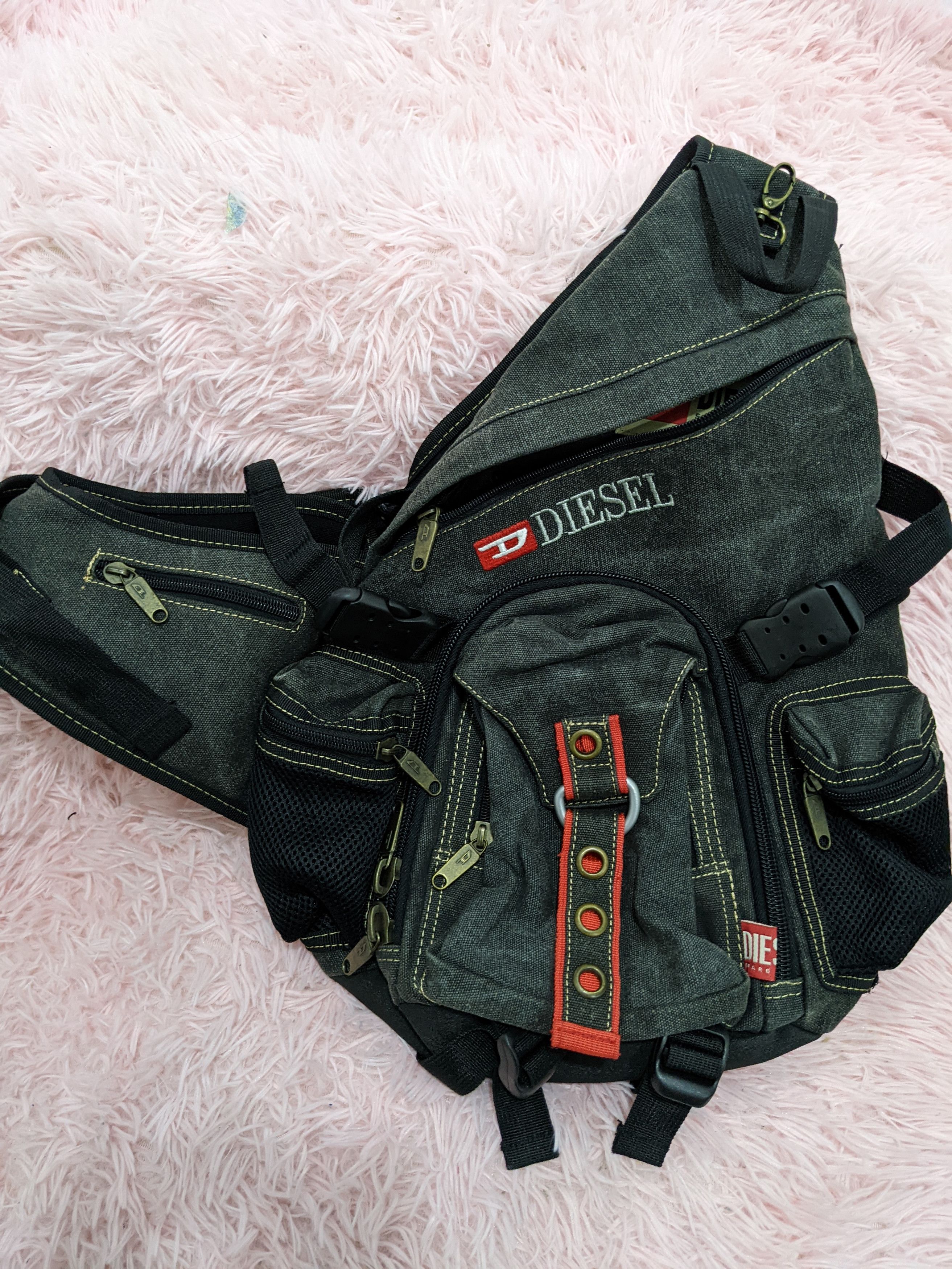 Diesel × Streetwear × Vintage Multipocket Crossbody Purse Bag | Grailed