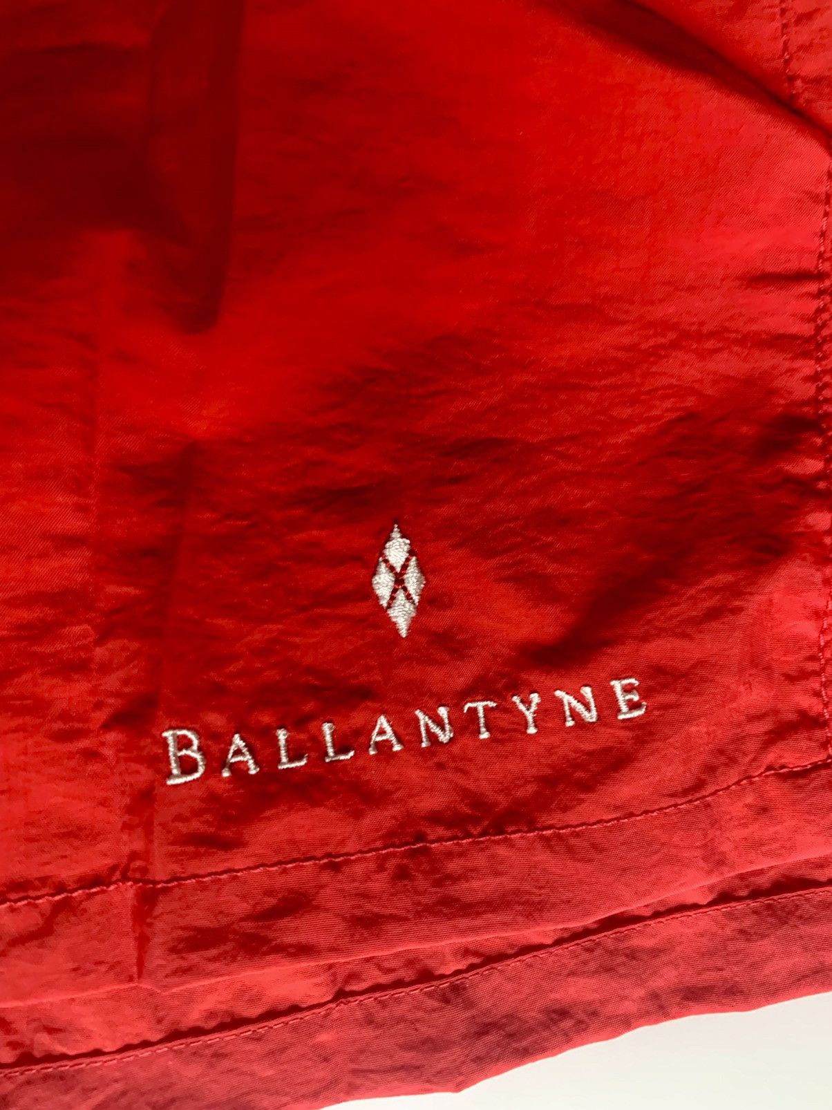 Ballantyne BALLANTYNE RED LOGO EMBROIDER ARGYLE CHECK SWIMMERS NEW ...