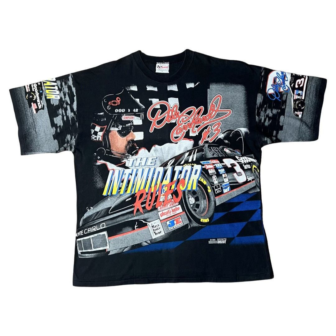 Vintage Rare Vintage 1996 The Intimidator Dale Earnhardt AOP Shirt ...