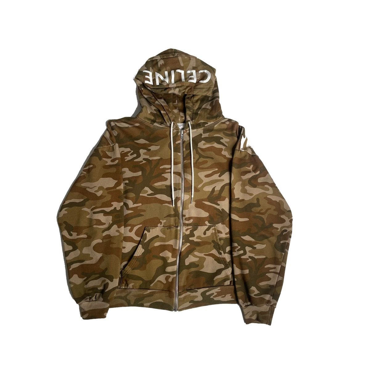 Celine Celine camouflage zip up hoodie | Grailed