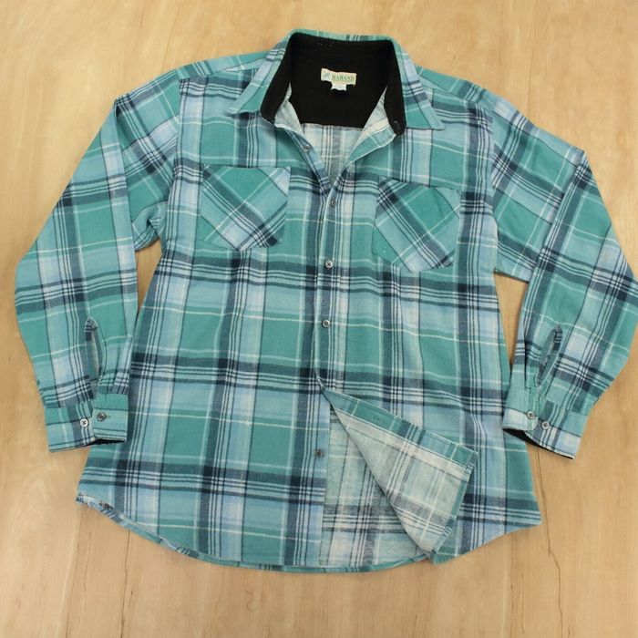 Haband vtg HABAND thin flannel shirt XL plaid trucker grunge 80s 90s ...