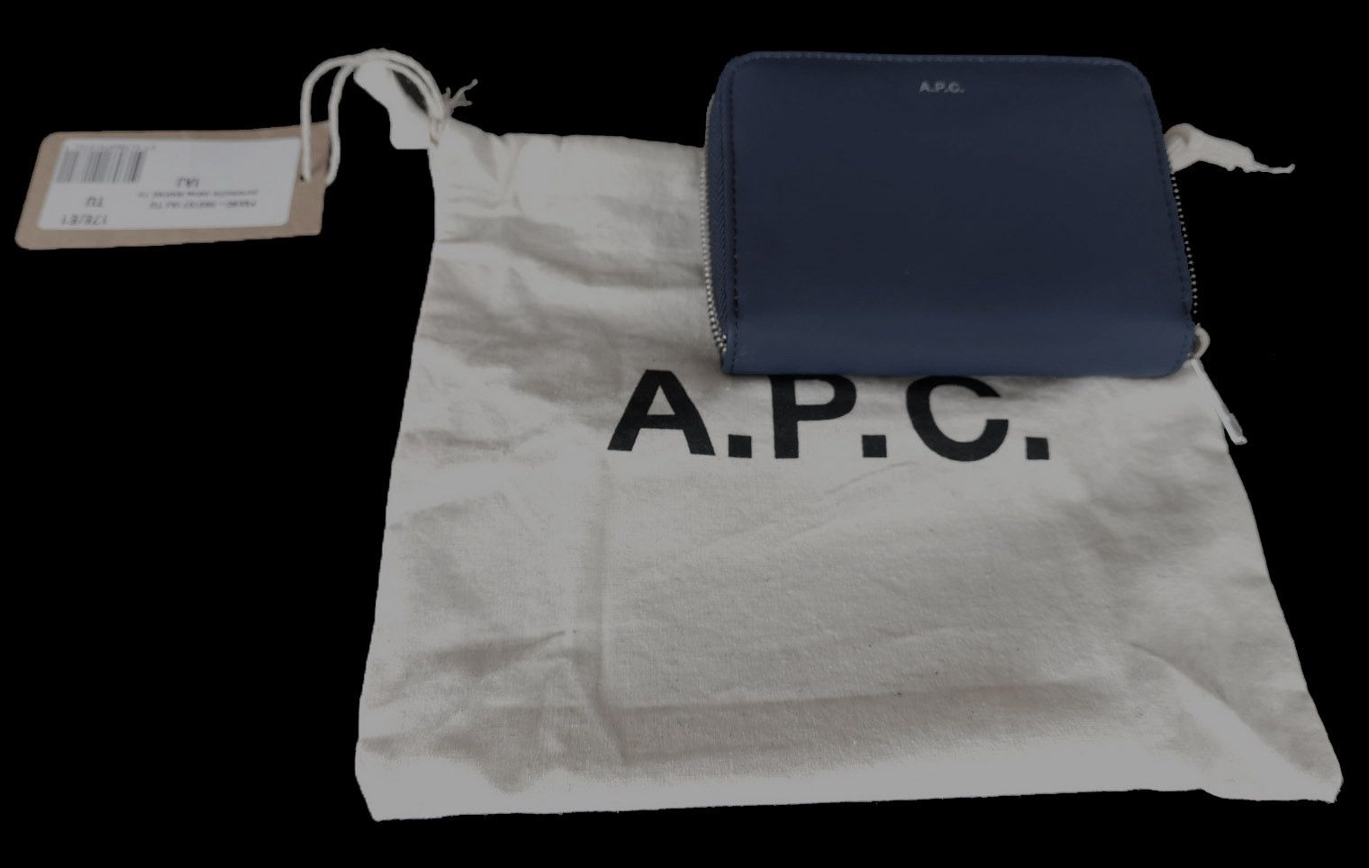 A.P.C. APC ZIP WALLET - MARINE - NEW WITH TAGS AND POUCH | Grailed