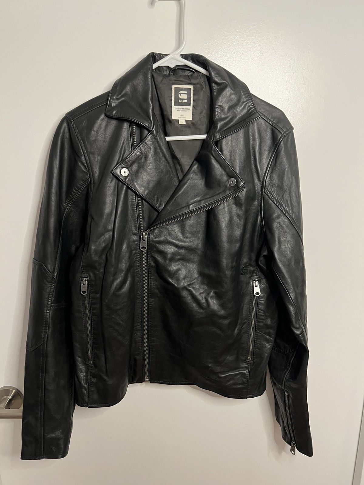 G Star Raw G Star Raw leather jacket motorcycle jacket | Grailed