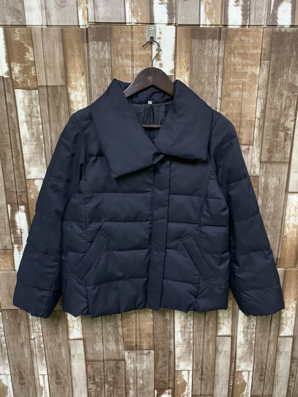 Japanese Brand × Muji Muji Japanese Brand Shawl Collar Quilted Coat ...