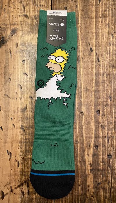Stance Socks Homer Simpson Meme Disappear Bushes Socks A555A22HOM Large ...
