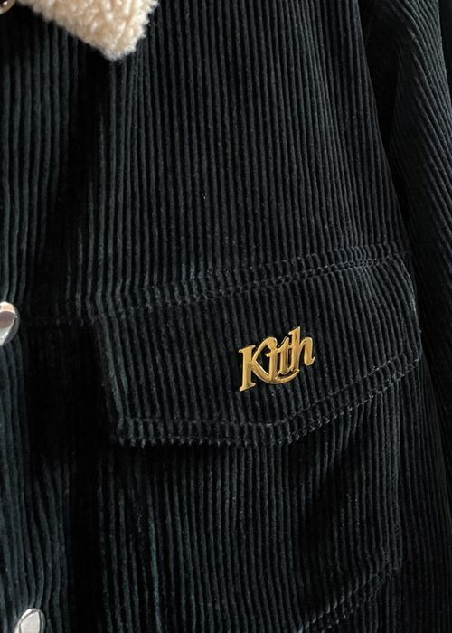 Kith Kith Laight Green Corduroy and Shearling Jacket | Grailed