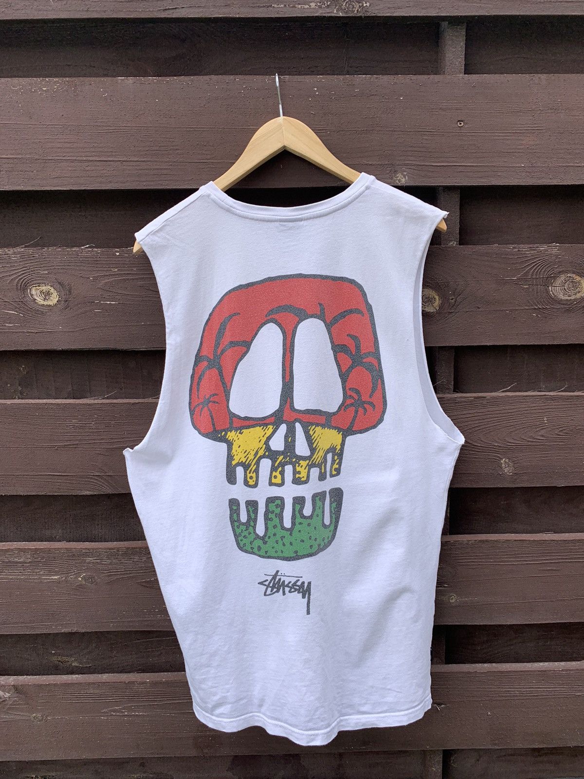 Stussy × Vintage Stussy Rasta Skull Vintage Tank | Grailed