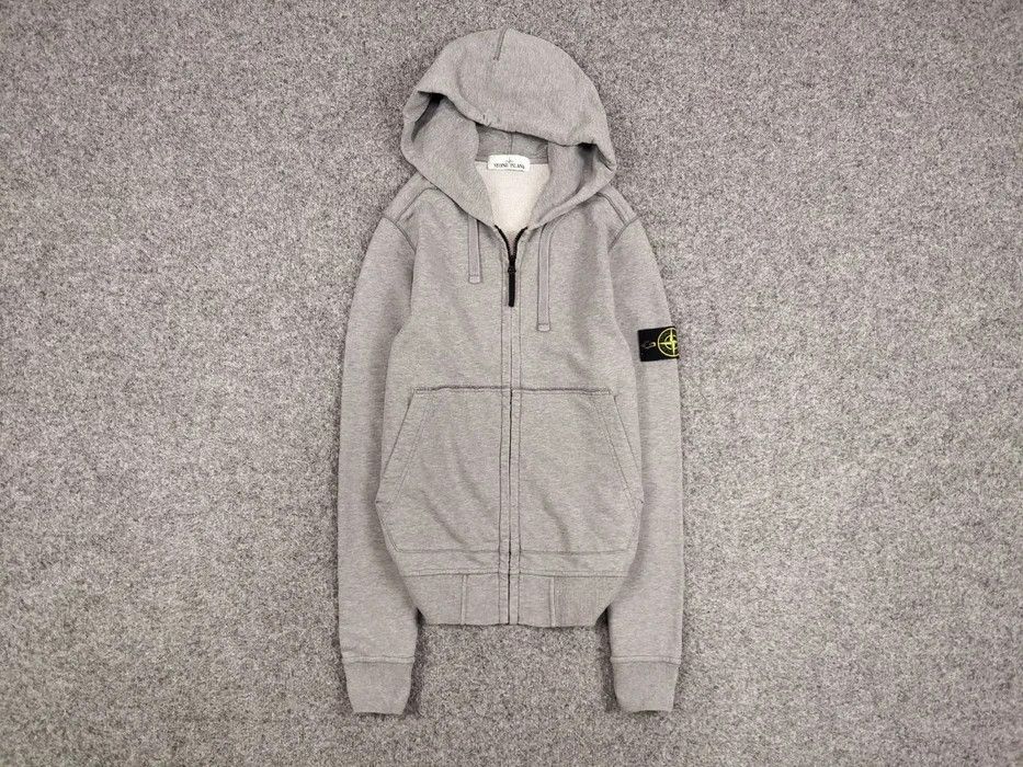 Stone Island 🔥 Stone Island Zip Up gray Classic Authentic Hoodie | Grailed