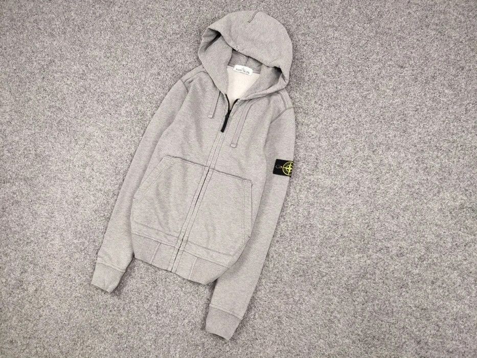 Stone Island 🔥 Stone Island Zip Up gray Classic Authentic Hoodie | Grailed