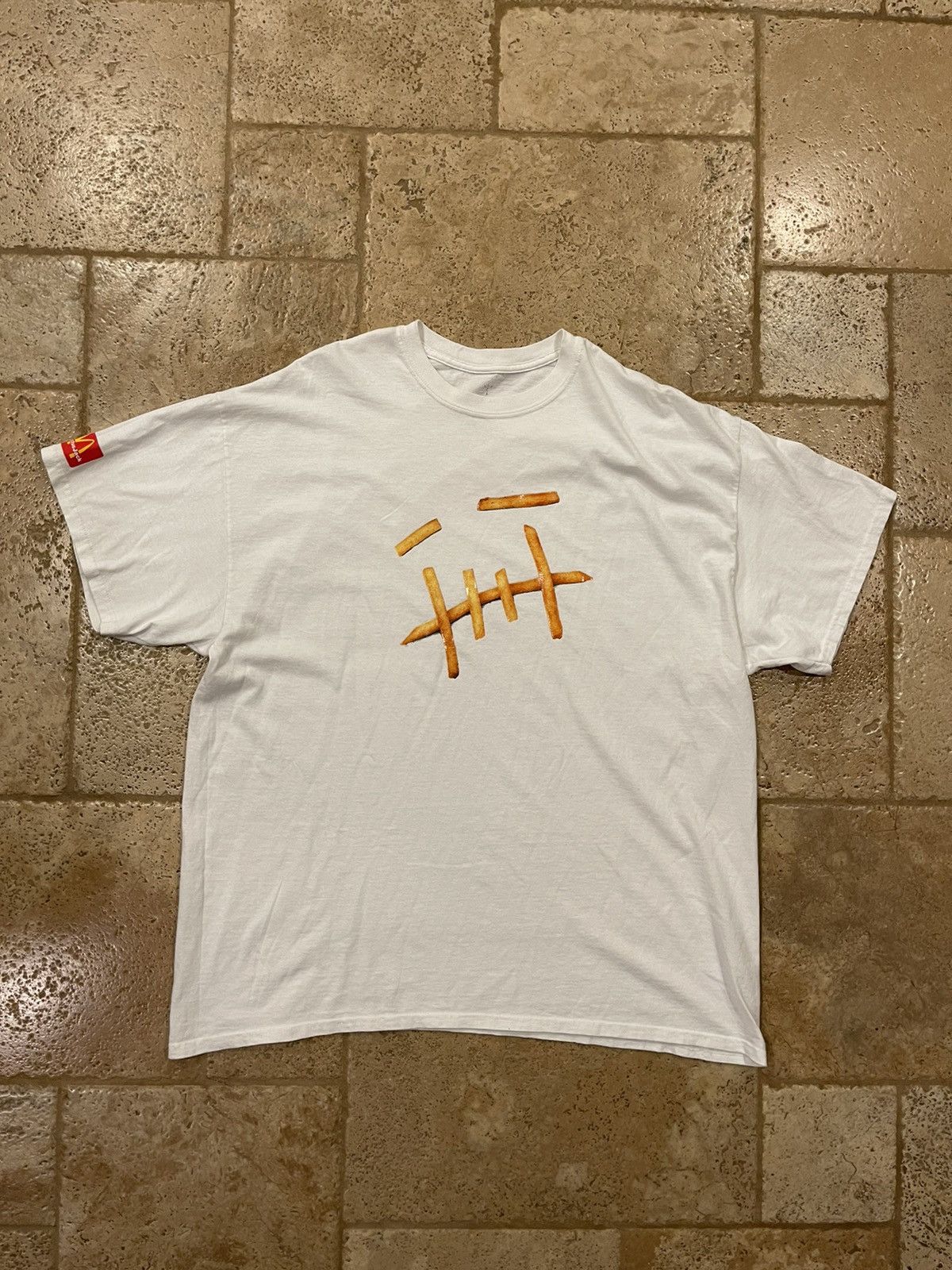 Travis Scott Travis Scott x McDonald’s Fry White Tee | Grailed