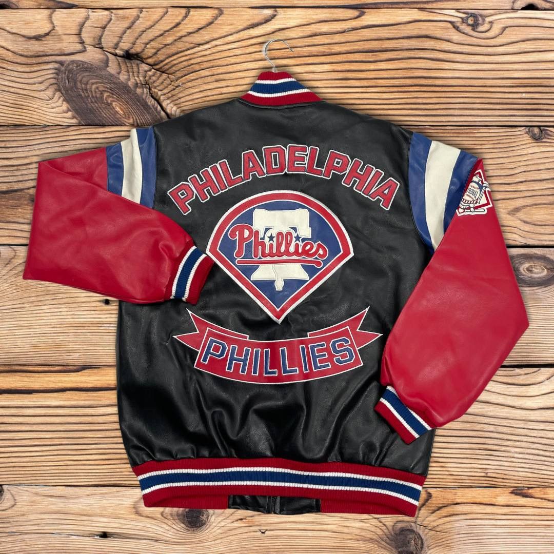 Majestic Genuine Merchandise MLB PHILADELPHIA PHILLES Leather Jacket ...