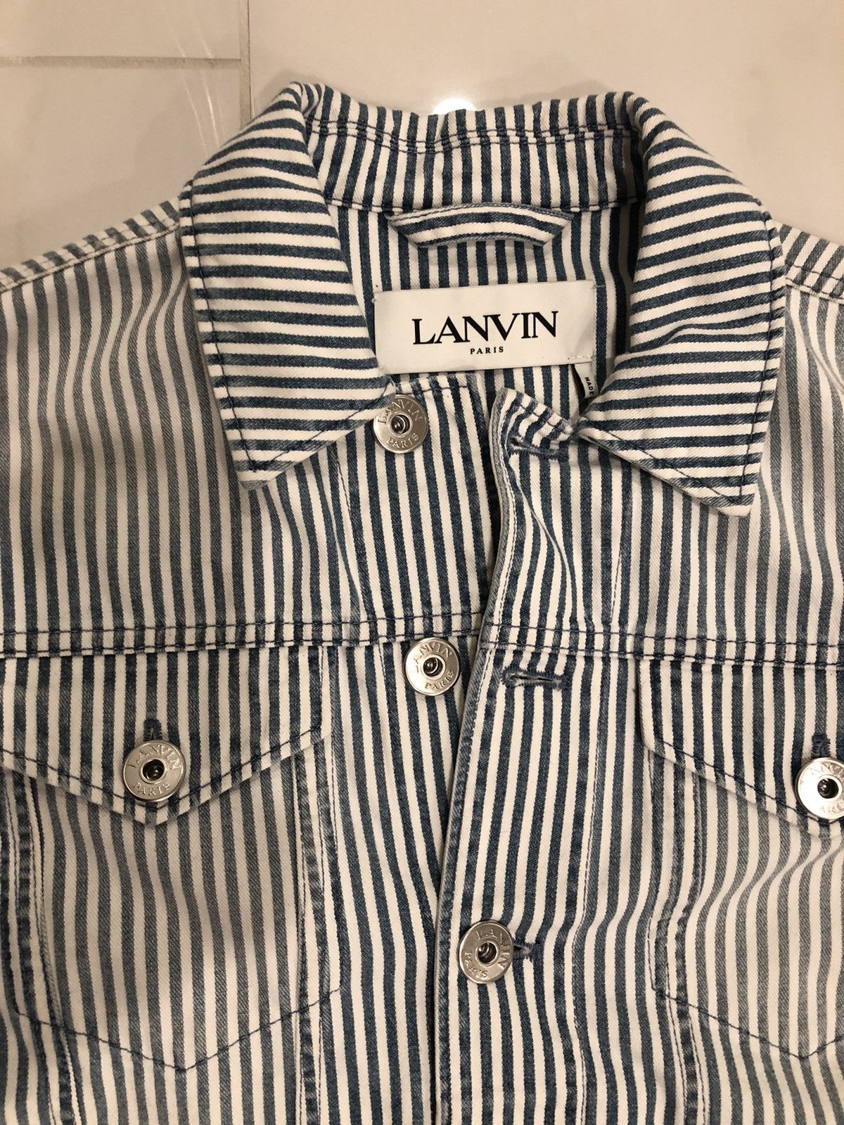 Lanvin Lanvin Striped Denim Jacket | Grailed