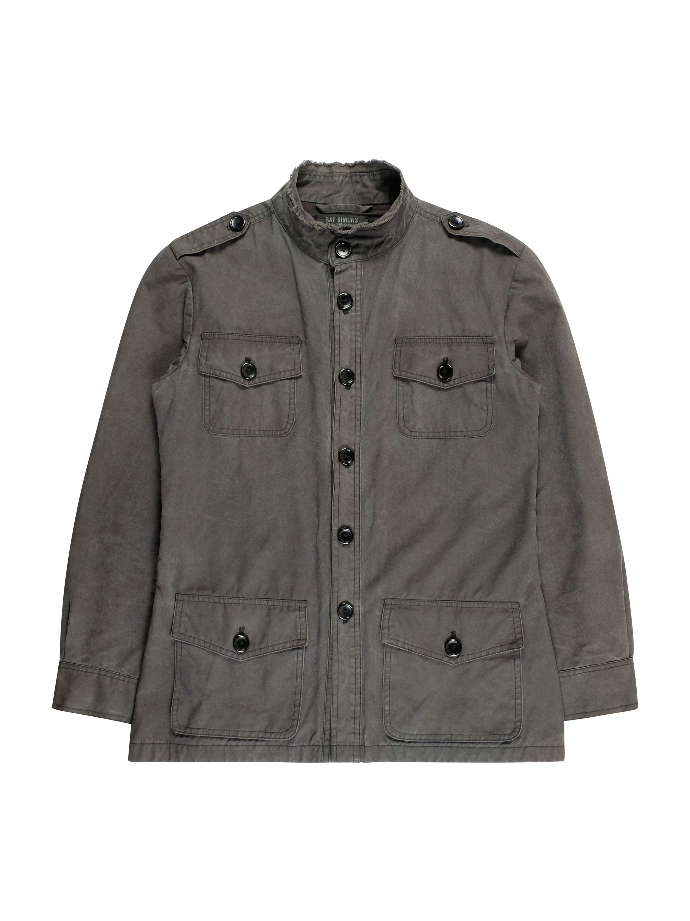 Raf Simons AW04 Waves Charcoal M-51 Jacket | Grailed
