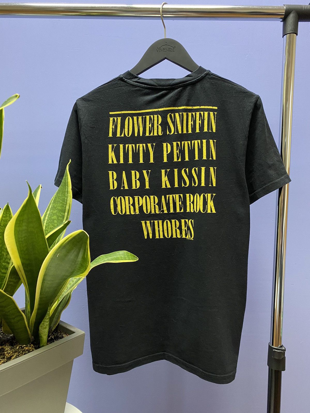 Nirvana Nirvana “ Flower Sniffin Kitty Pettin Baby Kissin…” T Shirt ...