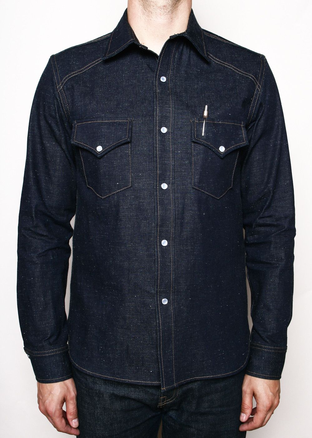 Rogue Territory Neppy Denim Western Shirt | Grailed