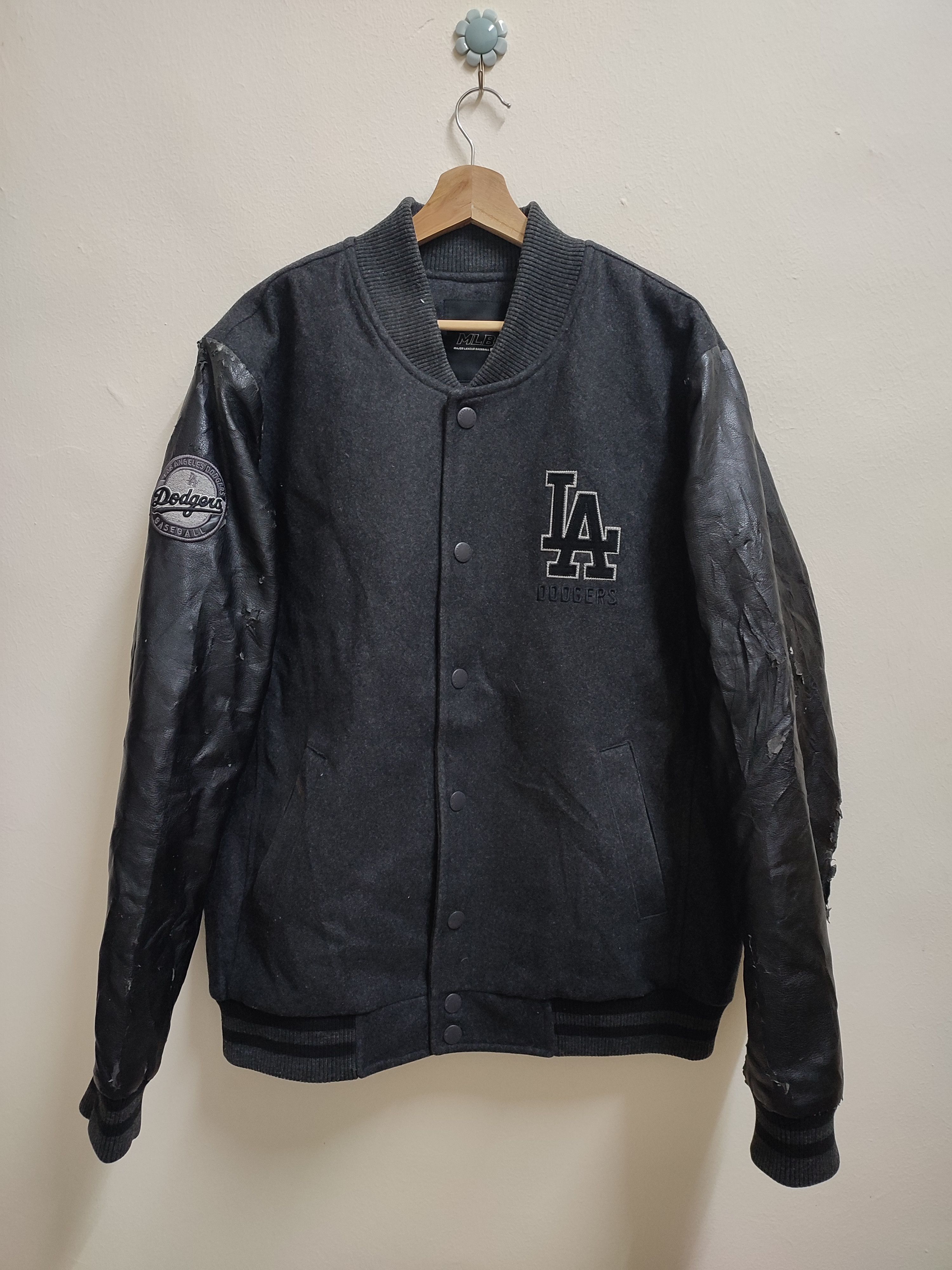 MLB Rare Distressed MLB Varsity Jacket LA Dodgers | Grailed