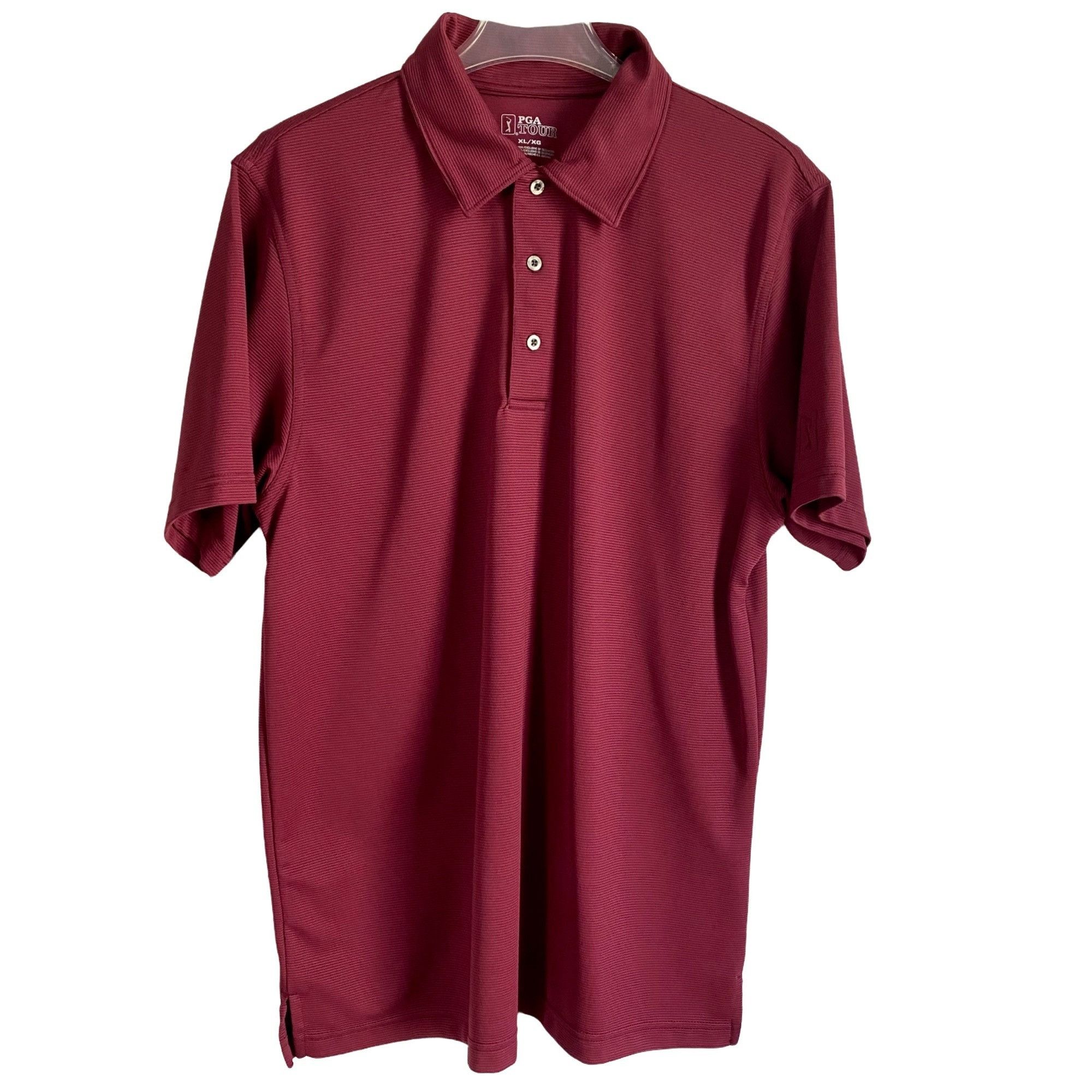 PGA Tour PGA Tour Short Sleeve Maroon Golf Polo Shirt XL | Grailed