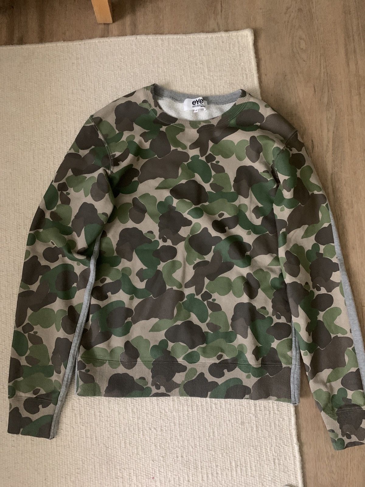 Comme des Garcons × Junya Watanabe Junya Watanabe CDG camo crewneck ...