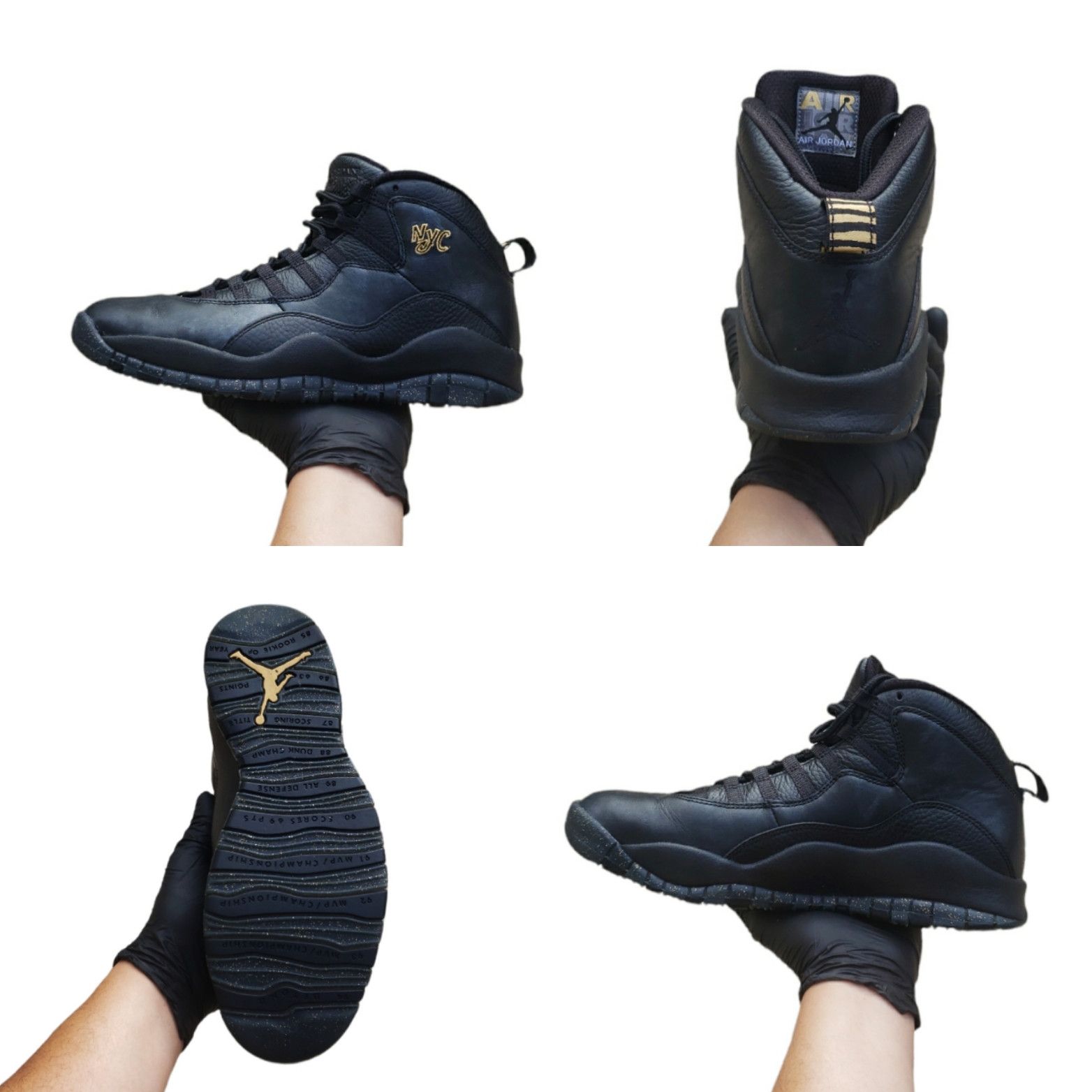 Jordan Brand Air Jordan Retro 10 X NYC Collab Spellout Sneakers SZ 9 ...