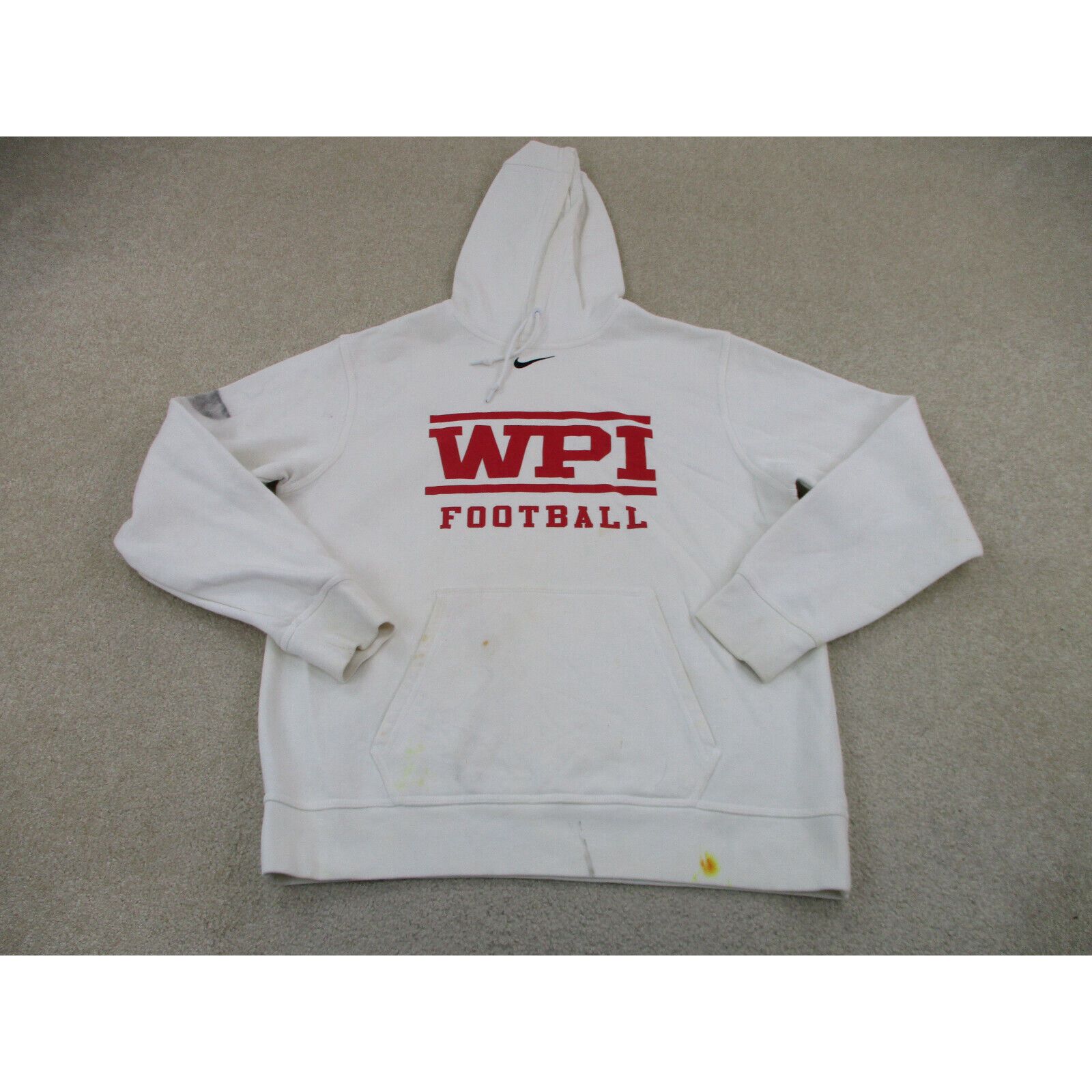 Nike WPI Engineers Sweater Adult Large White Red UM Hoodie Pullover ...