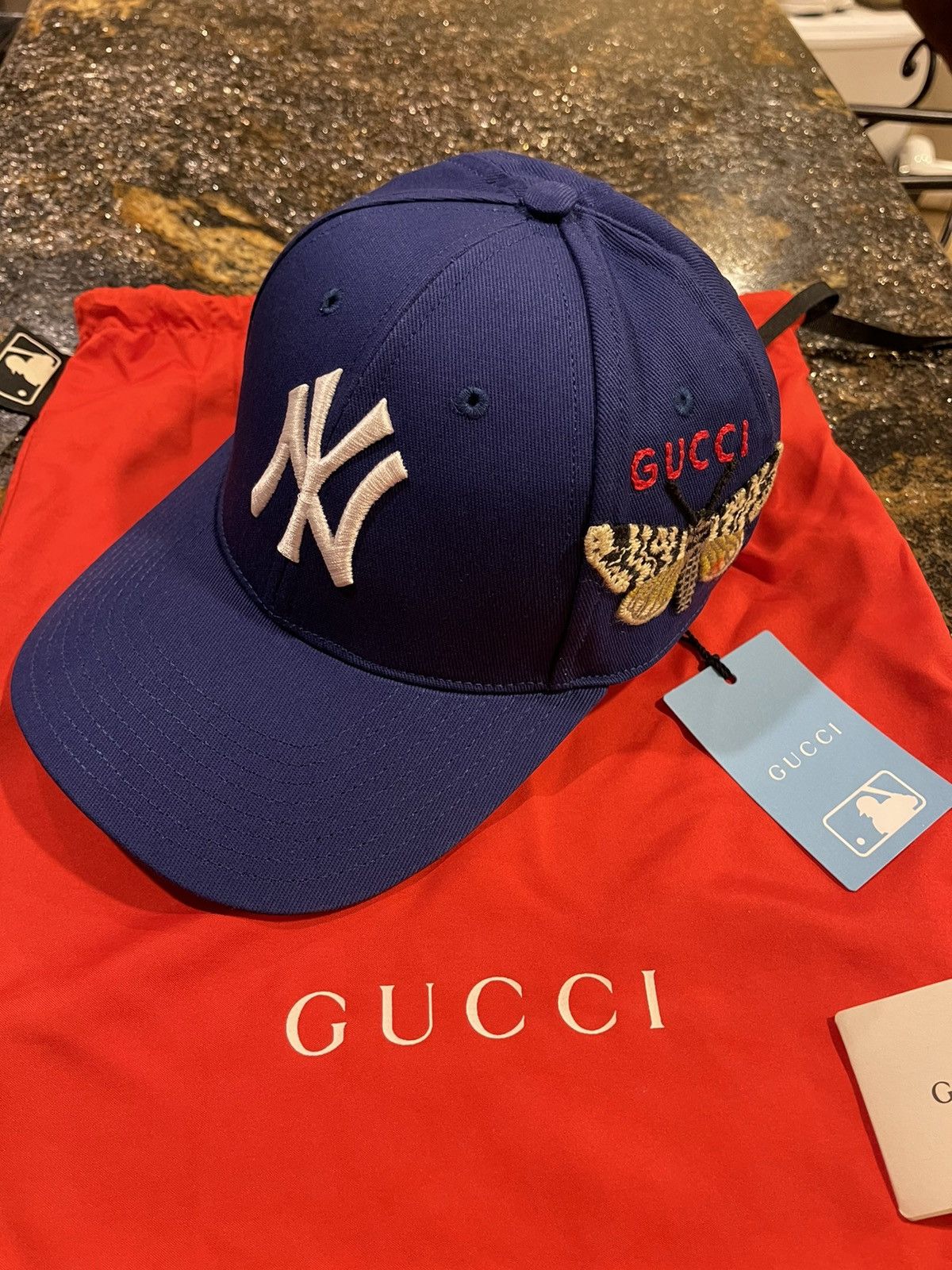 Gucci × MLB × New York Yankees Gucci x MLB New York Yankees Blue ...