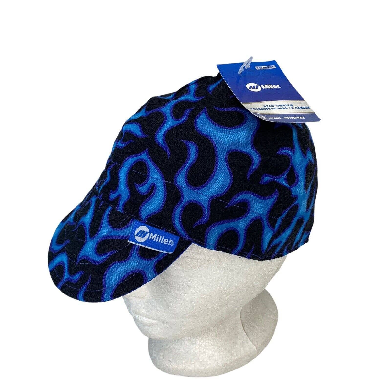 Hat × Hats × Streetwear NEW Miller Welding Cap Blue Black Flames Hat 7 ...
