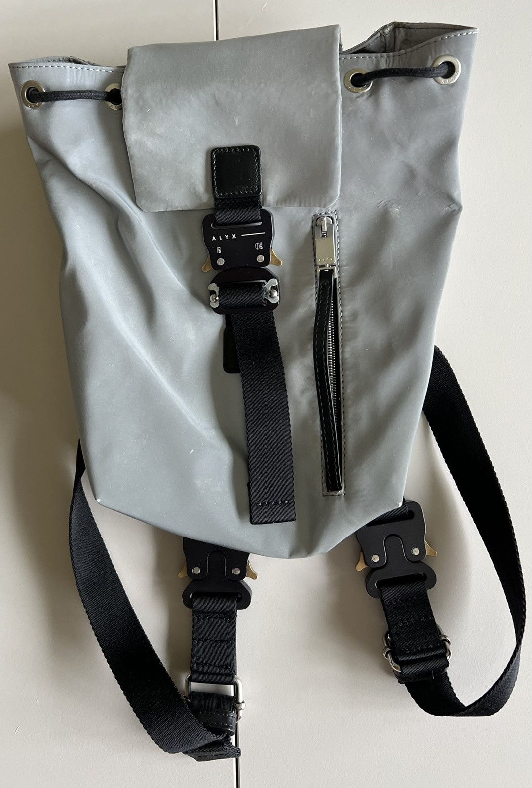 Alyx 1017 Alyx 9SM Reflective Alyx Tank Backpack in Silver 3m | Grailed