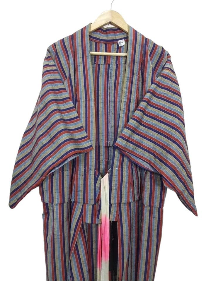 Japanese Brand × Kimono Japan Dragon Long Kimono Wool Weave Shima Old ...