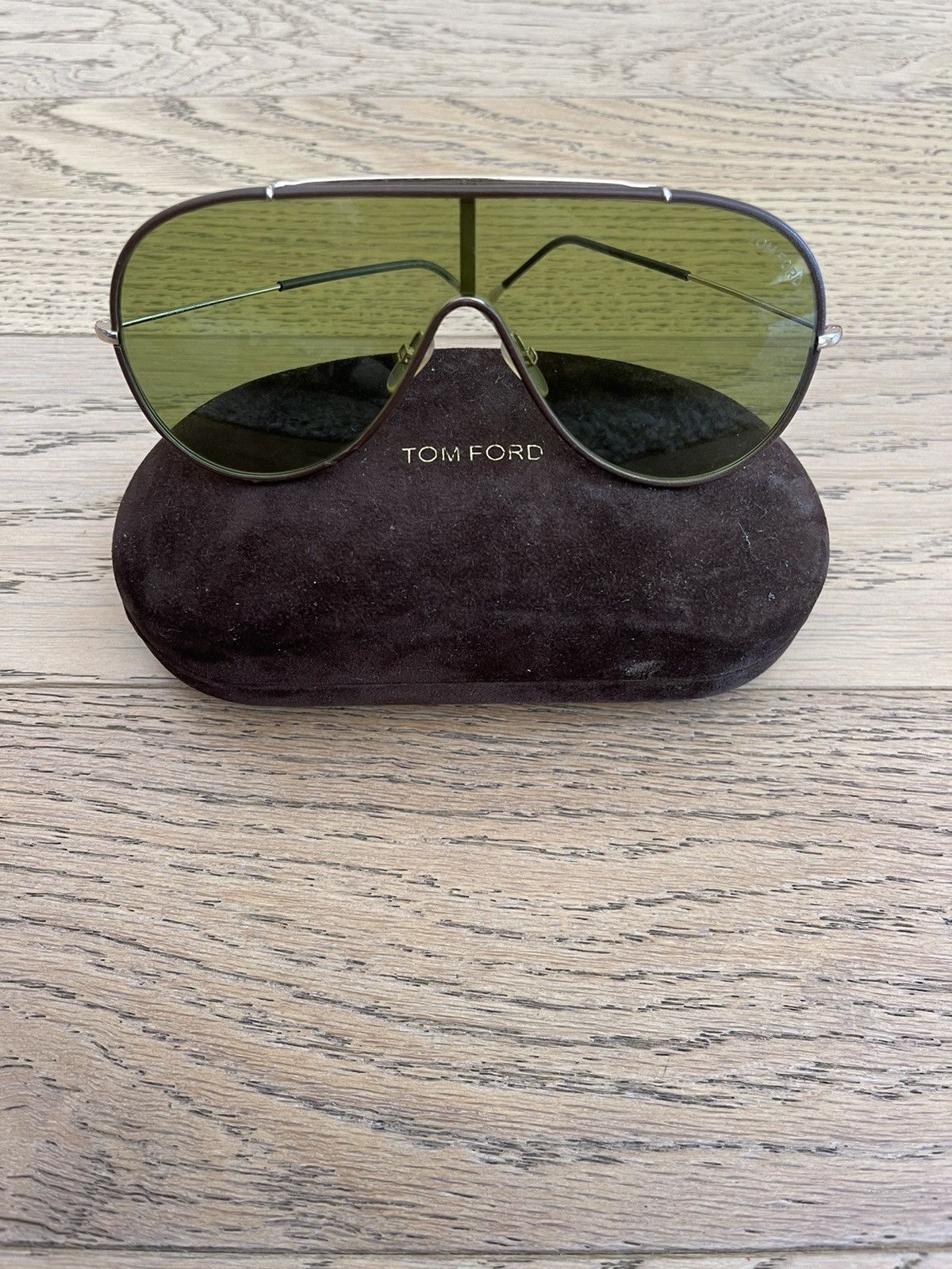Tom Ford Tom Ford Mack Aviator Green Lens Sunglasses | Grailed