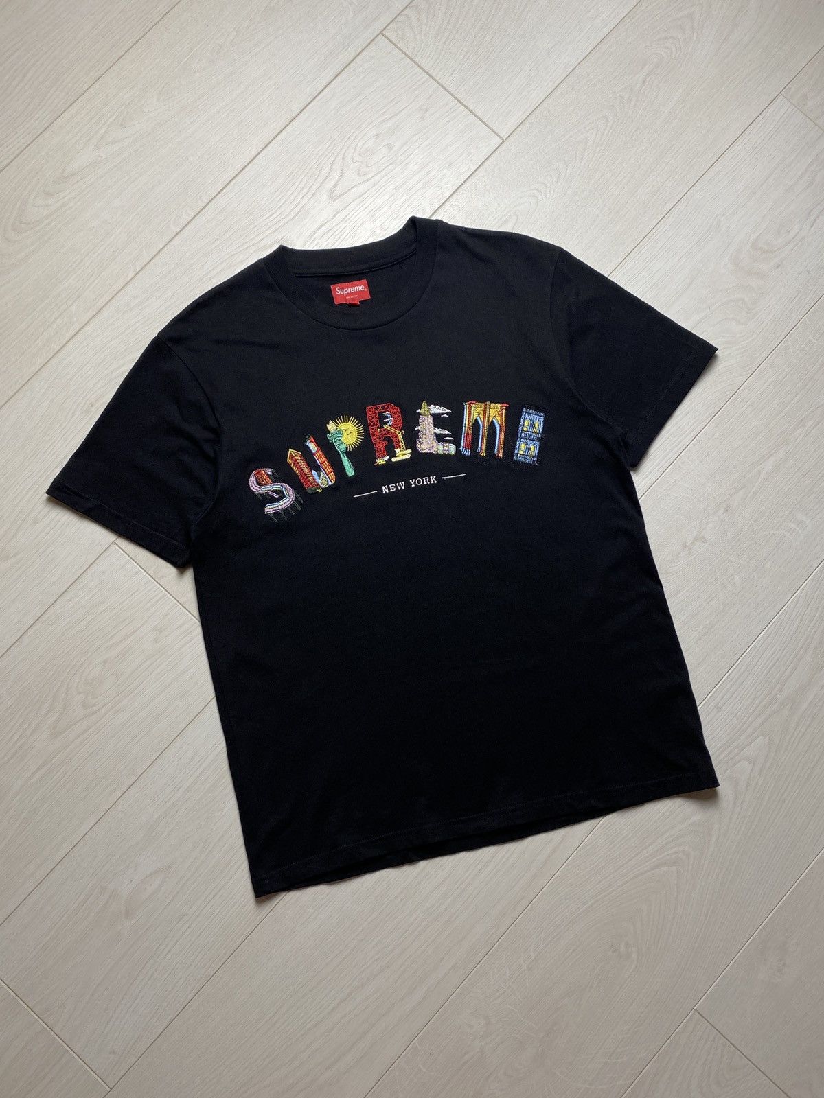 Streetwear × Supreme × Vintage Supreme City Black Shirt Tee | Grailed