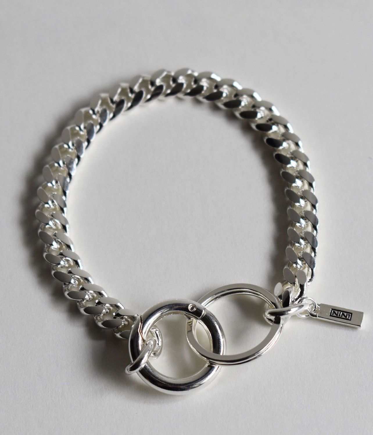 Number (N)ine Number Nine silver 999 keychain & bracelet | Grailed