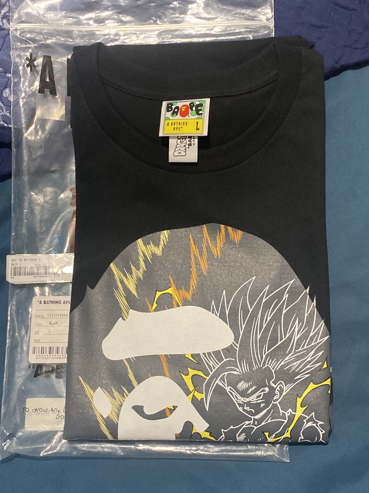 Bape Bape × Dragon Ball Z Son Gohan Ape Head Tee | Grailed
