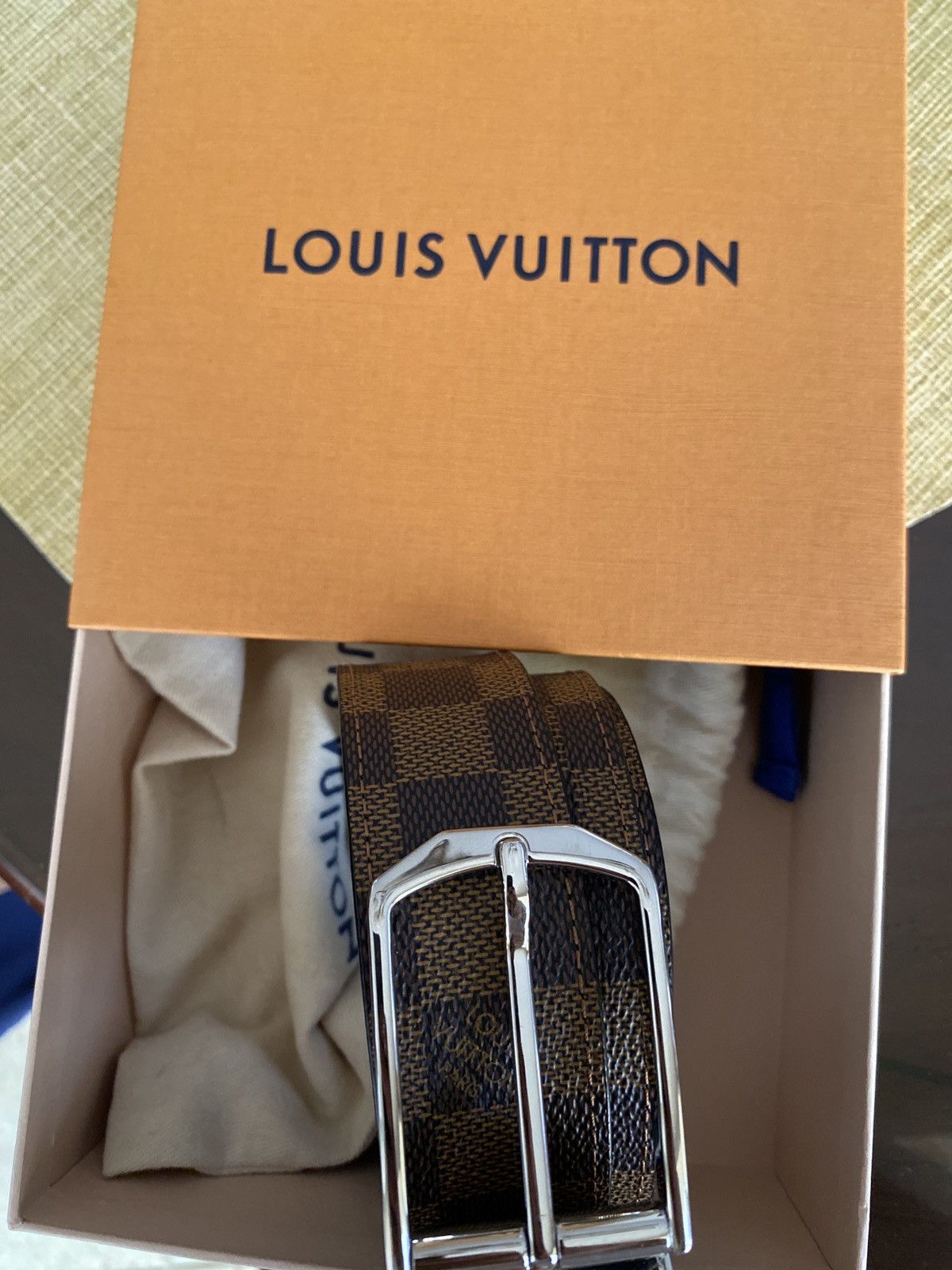 Louis Vuitton Louis Vuitton Checkered Belt | Grailed