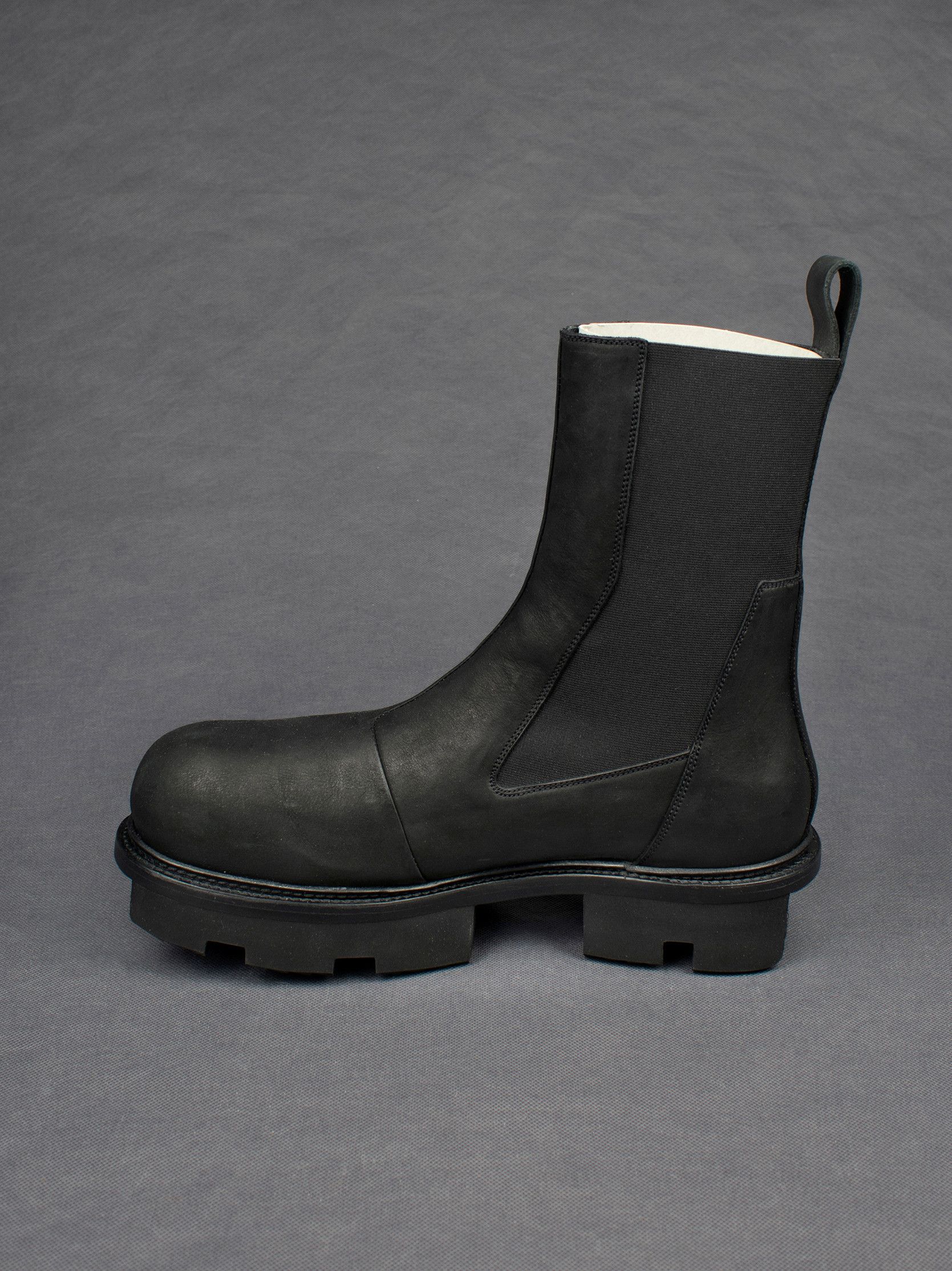 Rick Owens NWB. PERFORMA F/W 2020 BOZO MEGATOOTH LEATHER BOOTS | Grailed