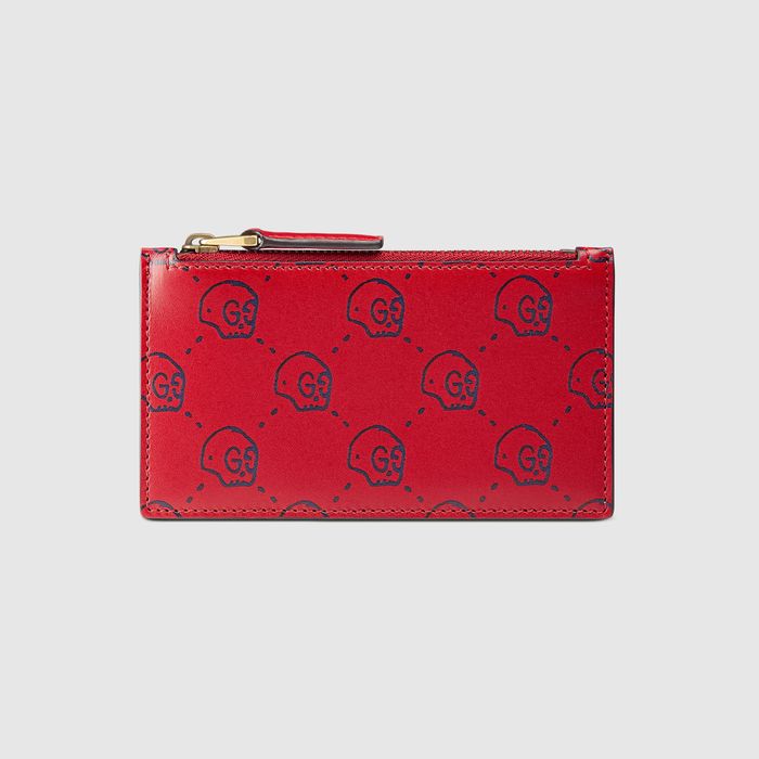 Gucci Gucci Ghost Card Case in Red Leather Skull Monogram | Grailed