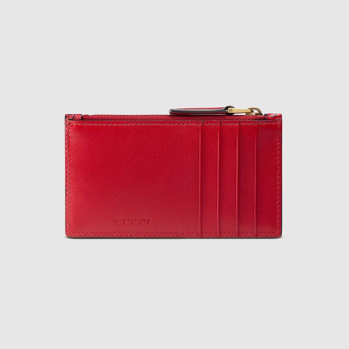 Gucci Gucci Ghost Card Case in Red Leather Skull Monogram | Grailed