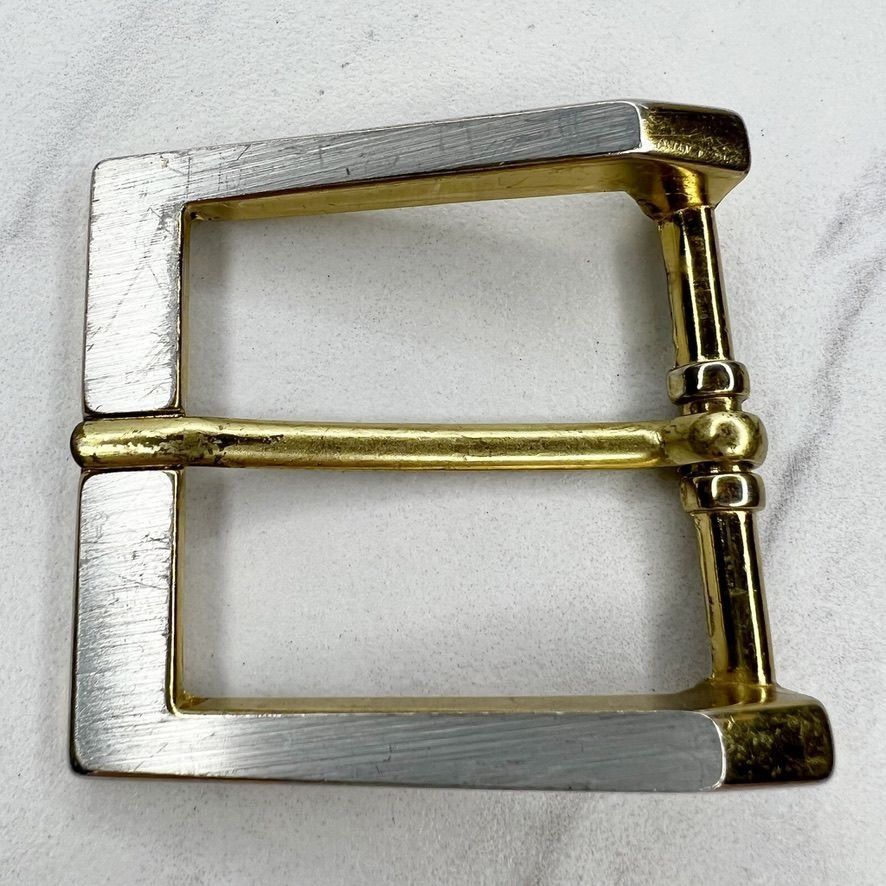 Vintage Vintage Silver and Gold Tone Simple Basic Belt Buckle | Grailed