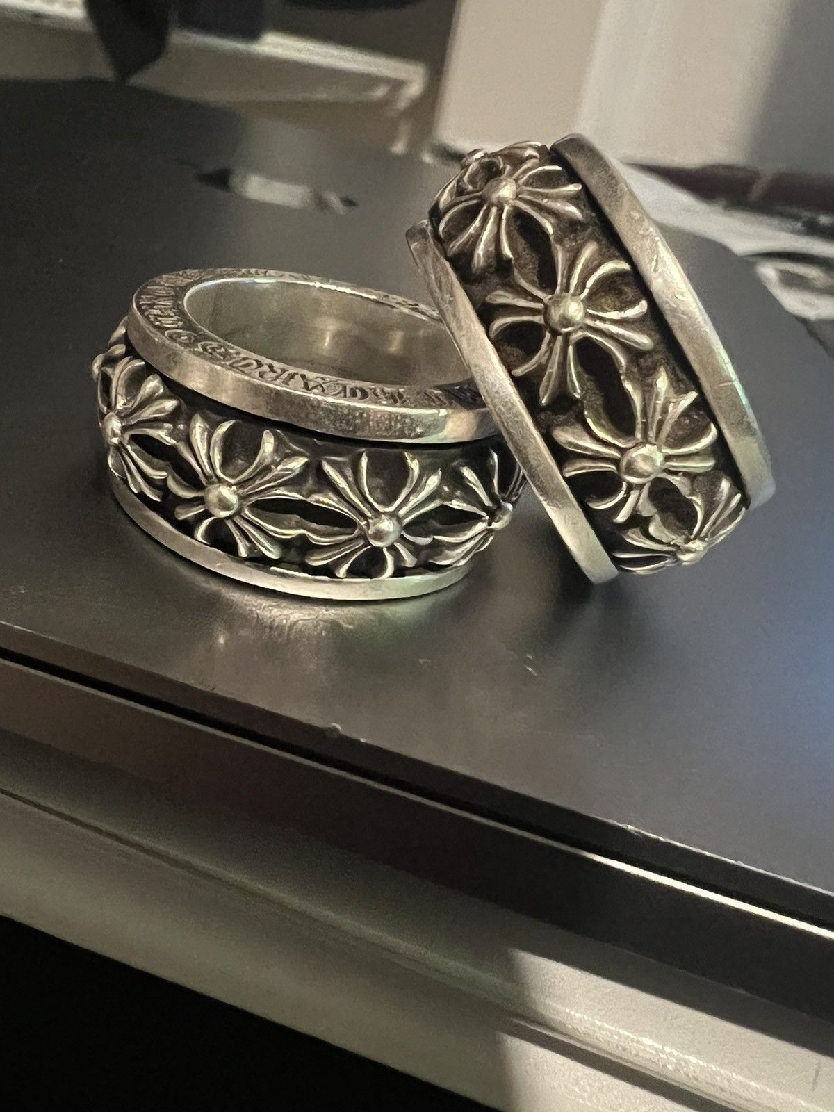 Chrome Hearts Chrome Hearts Spinner rings x2 | Grailed