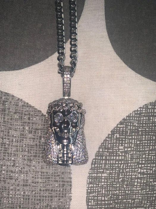 Jewelry × Playboi Carti × Vintage Playboi Carti Skeleton Jesus Pendant ...