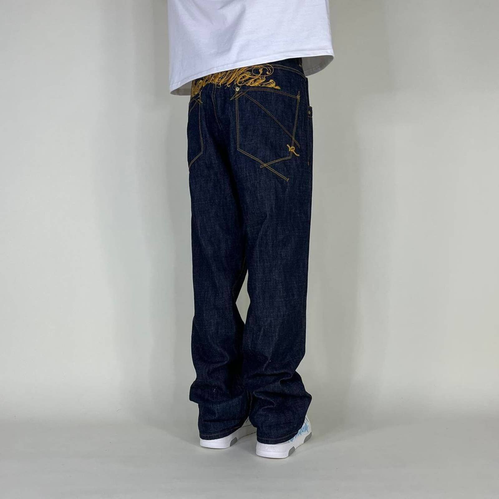 Streetwear × Vintage Y2K Rap Style Rocawear Graphic Denim Jeans | Grailed