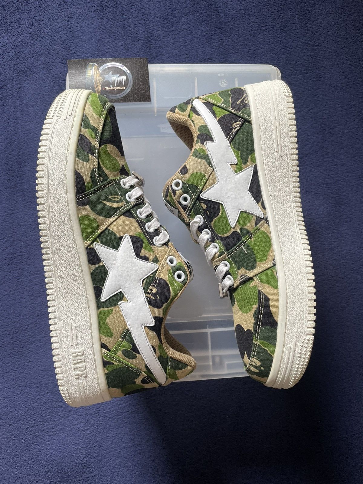 Bape Bape ABC Green Camo Bapestas | Grailed
