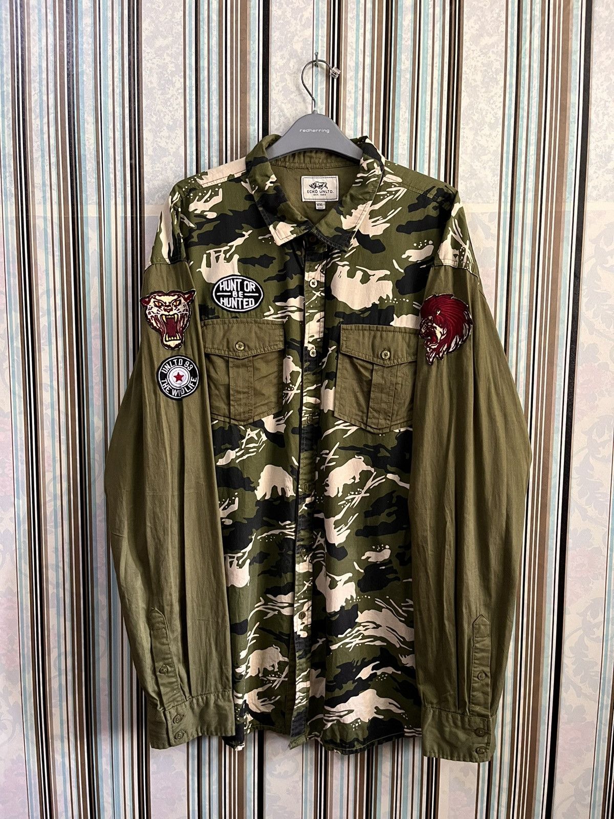 Ecko Unltd. 1993 camo patches the wild life #C1 | Grailed