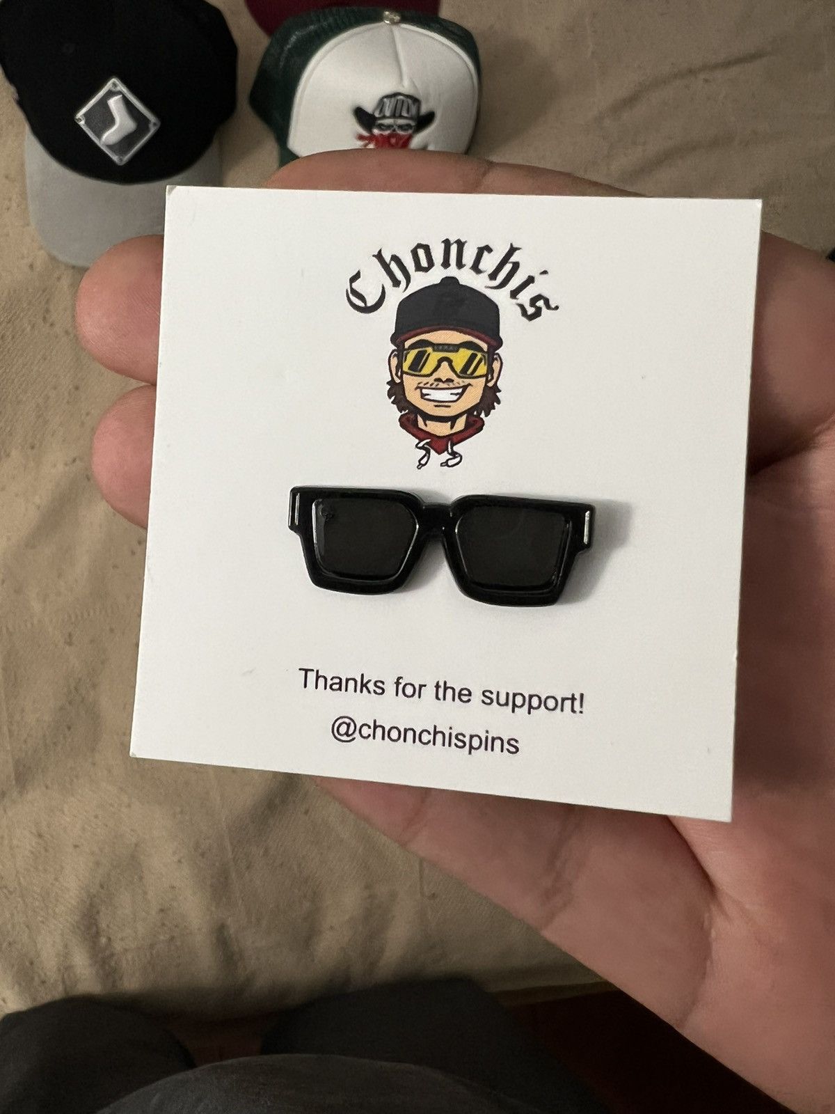 Hype × Pins Chonchis millionaire glasses pin | Grailed