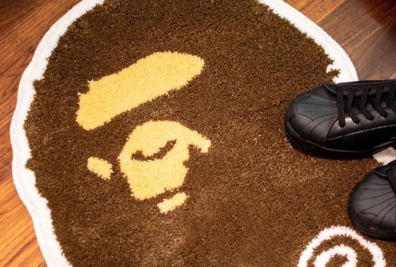 Bape A Bathing Ape Head Rug Mat Brown CAMO Supreme Cdg Tnf Bogo ...