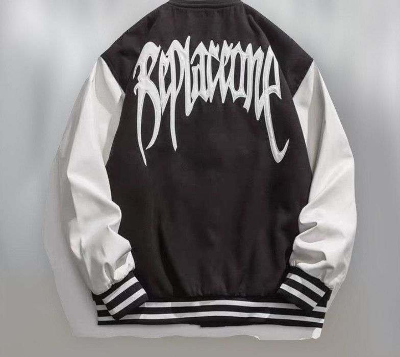 Japanese Brand New Stylish Funky Back Print Bomber Jacket Varsity ...