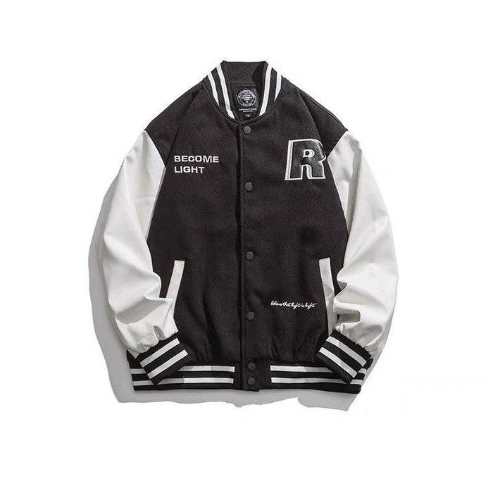 Japanese Brand New Stylish Funky Back Print Bomber Jacket Varsity ...