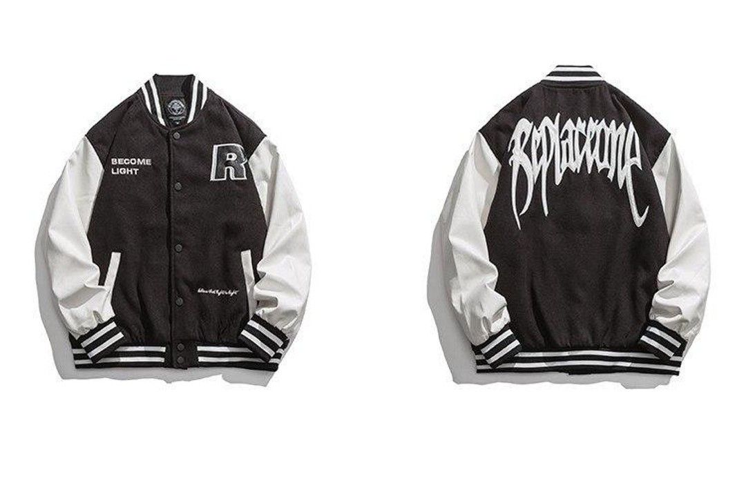 Japanese Brand New Stylish Funky Back Print Bomber Jacket Varsity ...