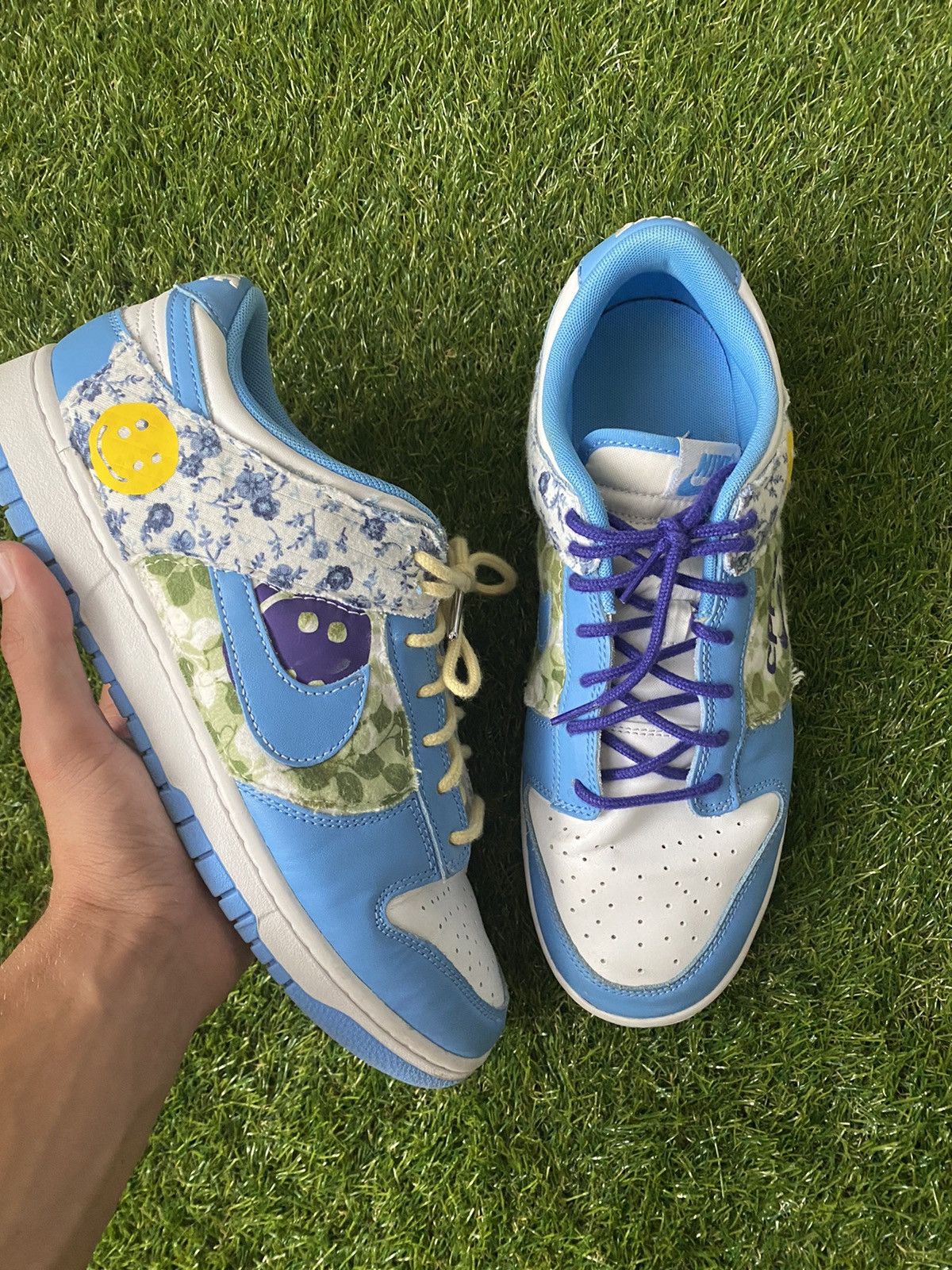 Nike Nike Dunk Low UNC- Custom CPFM Inspired | Grailed