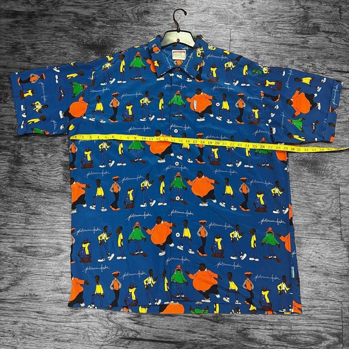 Fubu Platinum FUBU Mens 3XL Fat Albert Blue Button-Up Shirt | Grailed